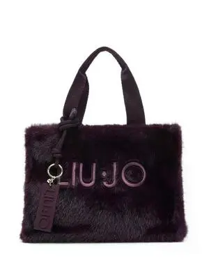 Liu Jo Small Teddy Tote Bag With Zipper Closure - Purple