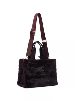 Liu Jo Small Teddy Tote Bag With Zipper Closure - Purple