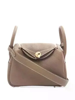 Hermès Mini 2020s Lindy Clemence Shoulder Bag - Neutrals