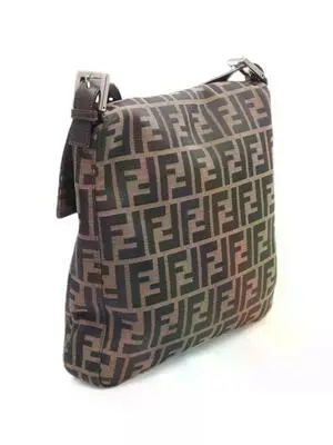 Fendi 2000s Zucca Shoulder Bag - Brown