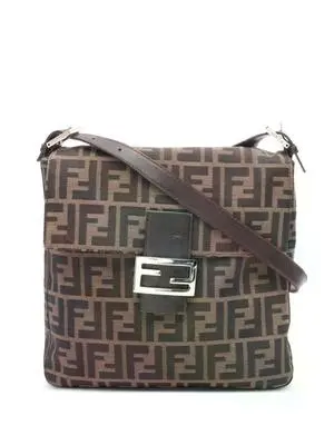 Fendi Zucca Monogram Shoulder Bag - Brown