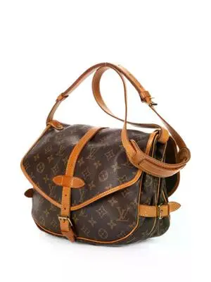 LOUIS VUITTON Monogram Canvas Pm Saumur Cross Body Bag