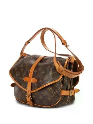 LOUIS VUITTON Monogram Canvas Pm Saumur Cross Body Bag - Brown