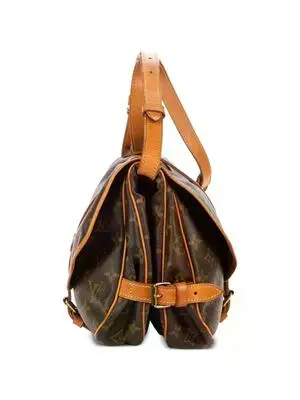 LOUIS VUITTON Monogram Canvas Pm Saumur Cross Body Bag