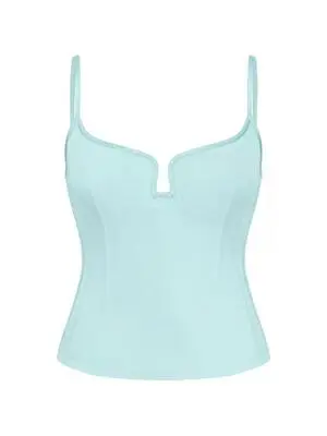 Paris Georgia Marlo Notched-neck Top