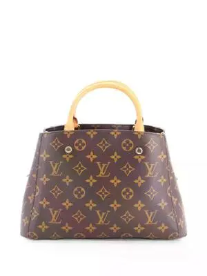 LOUIS VUITTON Montaigne Handbag Monogram Canvas Bb Satchel - Brown