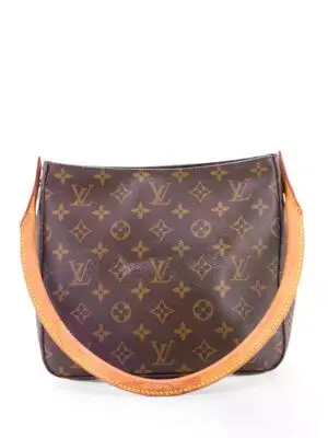 LOUIS VUITTON Looping Handbag Monogram Canvas Mm Satchel - Brown