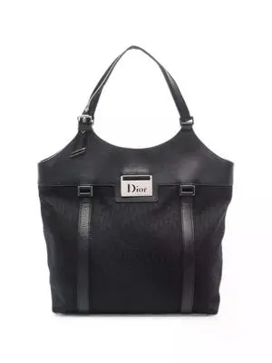 Dior 2010s Trotter Street Chic Tote Bag - Black