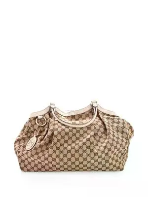 Gucci Sukey Gg Canvas With Leather Large Tote Bag - Brown