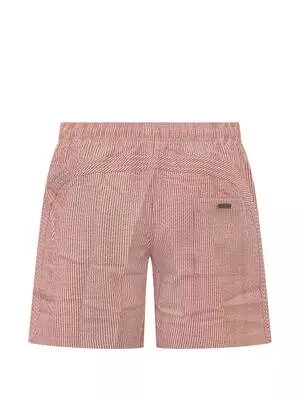 Sundek Striped Seersucker Boardshorts - Red