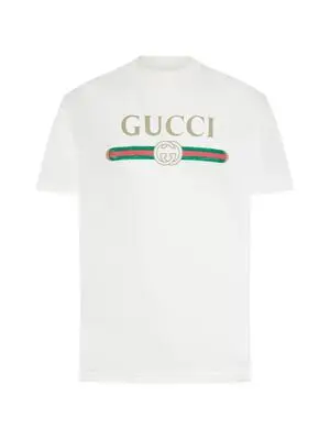 Gucci Interlocking Gg Web-print T-shirt