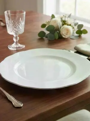 GINORI 1735 Duchessa Platinum-trim Plate