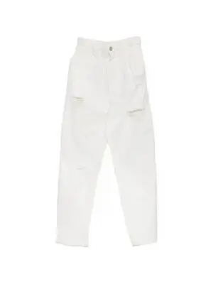 ANIYE BY Distressed Cropped Jeans - White