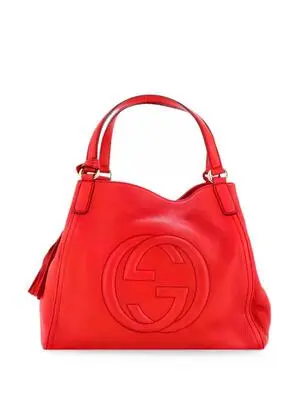 Gucci Soho Leather Medium Shoulder Bag - Red