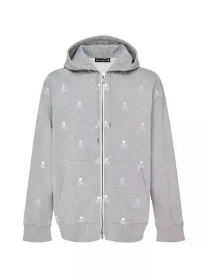 MASTERMIND WORLD Skull-print Zipped Hoodie - Grey