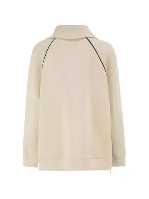 Max Mara Half-zip Contrast-piping Sweatshirt