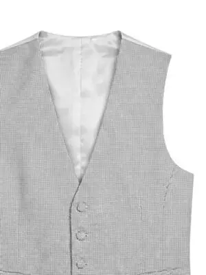 ETIEM TEXTIL S.L. Micro-patterned V-neck Waistcoat