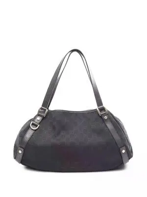 Gucci 2010s Abby Gg Canvas Shoulder Bag - Black