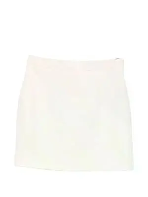 Alessandra Rich Bouclé-knit Mini Skirt - Neutrals