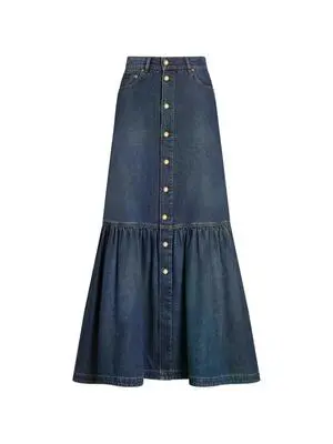 Dolce & Gabbana Long Denim Skirt - Blue