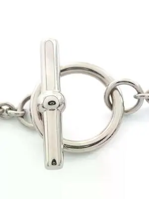 Hermès Tone Enamel Detailing Logo Necklace