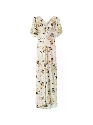 Isabel Marant Étoile Printed Stretch-silk Maxi Dress - Neutrals