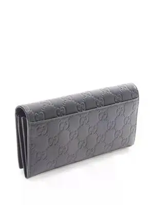 Gucci 2010s Guccissima Dorian Wallet - Black