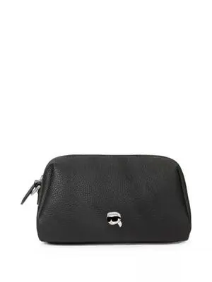Karl Lagerfeld Ikon Pebble Vanity Case - Black