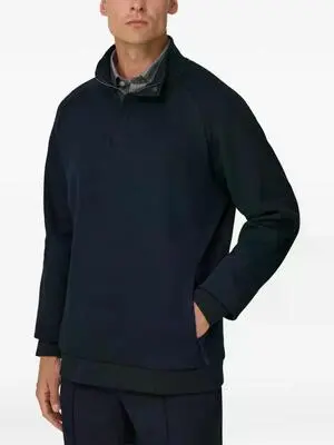 Boggi Milano Cotton-blend Scuba B Tech Quarter-zip Sweatshirt