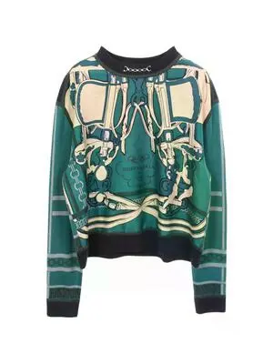Hermès 2000s Brides De Gala Et Chaines Sweater - Green