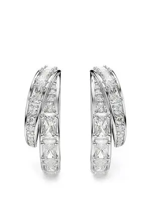 SWAROVSKI Vienna Hoop Earrings With Crystal Embellishment - Silver