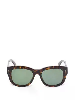 Gucci 2020s Tortoiseshell-effect Square-frame Sunglasses - Brown