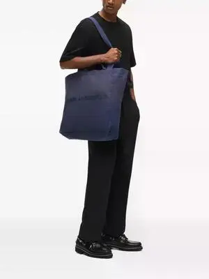 Karl Lagerfeld Logo Canvas Tote Bag - Blue
