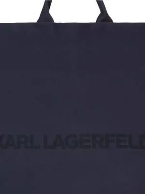 Karl Lagerfeld Logo Canvas Tote Bag