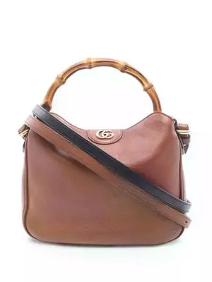 Gucci 2010s Small Bamboo Diana Handbag - Brown