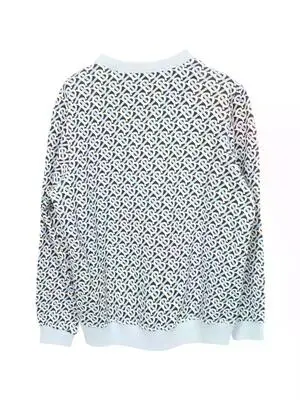 Burberry Tb Monogram Print Sweatshirt - Blue