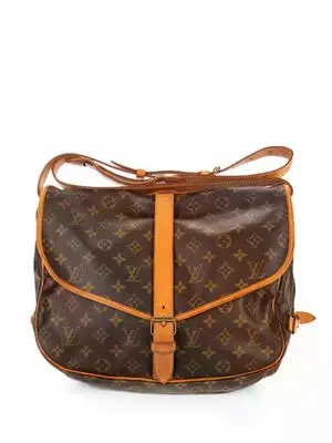 LOUIS VUITTON 2000 Gm Saumur Monogram Canvas Shoulder Bag - Brown
