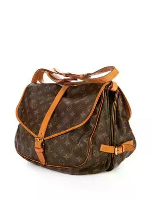 LOUIS VUITTON Saumur Monogram Canvas Shoulder Bag - Brown