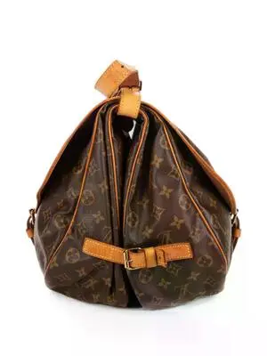 LOUIS VUITTON Saumur Monogram Canvas Shoulder Bag - Brown