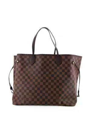 LOUIS VUITTON Damier Ebene Neverfull Gm Tote Bag - Brown