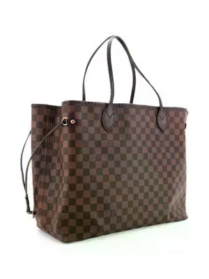 LOUIS VUITTON Damier Ebene Neverfull Gm Tote Bag - Brown