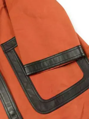 Hermès Leather-trimmed Trench Coat