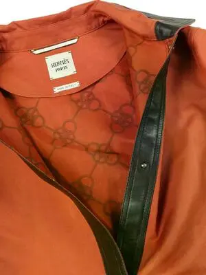 Hermès Leather-trimmed Trench Coat
