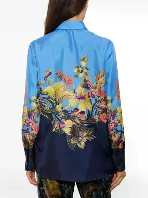 Etro Floral Print Silk Shirt