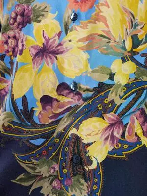 Etro Floral Print Silk Shirt