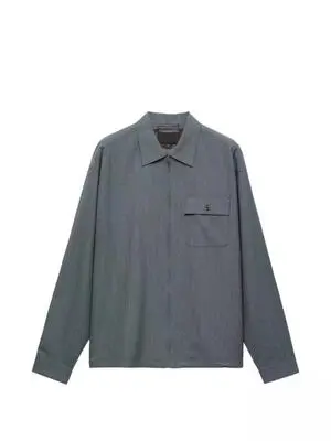 Prada Wool Zipper Shirt - Blue
