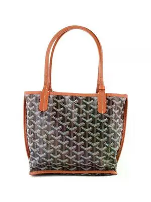 Goyard Anjou Reversible Tote Coated Canvas Mini Satchel - Brown