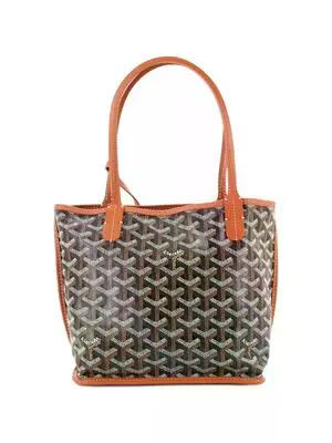 Goyard Anjou Reversible Tote Coated Canvas Mini Satchel - Brown
