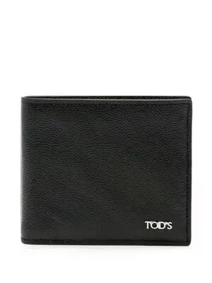 TOD'S Logo-plaque Pebbled-leather Wallet