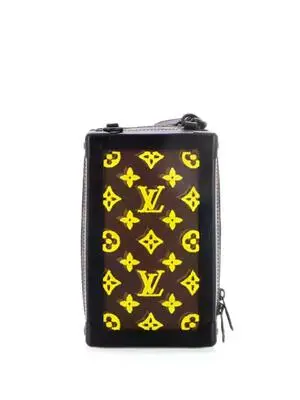 LOUIS VUITTON Vertical Soft Trunk Bag Monogram Tuffetage Canvas Crossbody Bag - Black